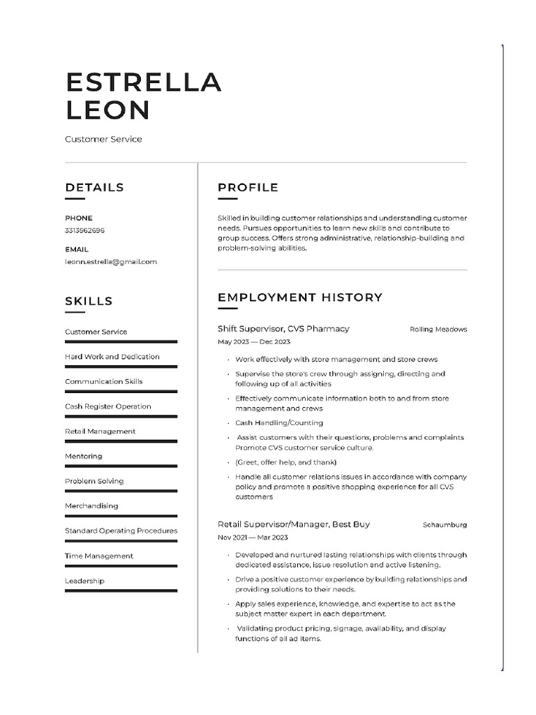 Leon Resume | PDF