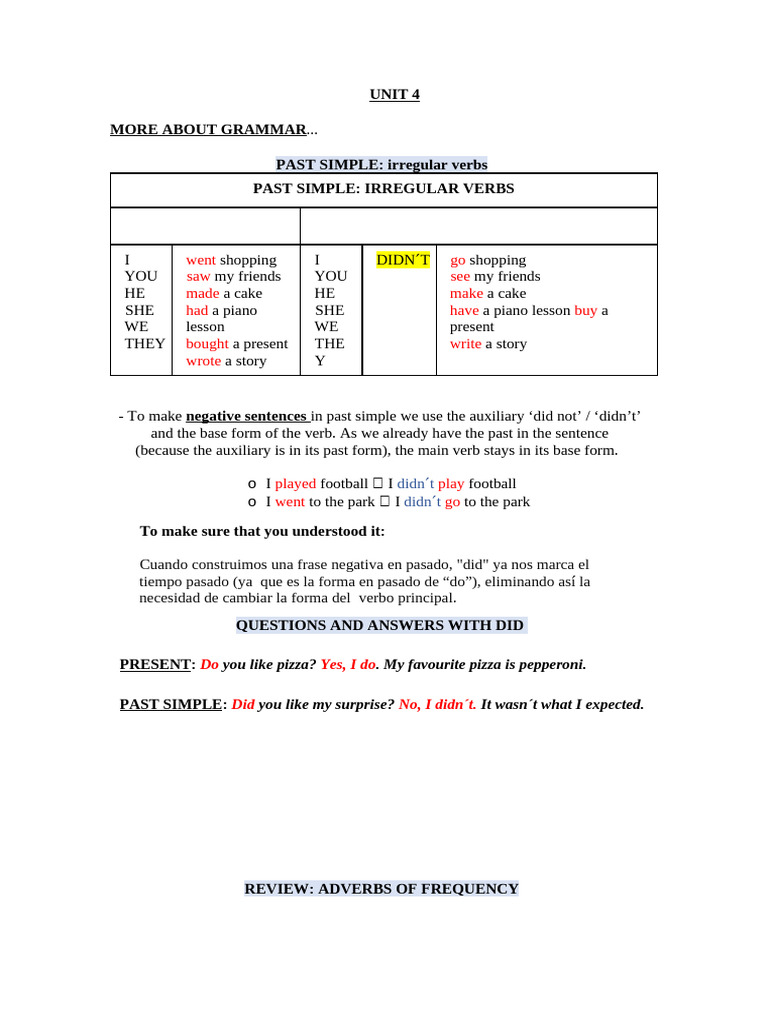 UNIT 4 - Mas Gramatica | PDF | Self-Improvement | Wellness