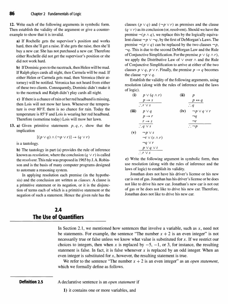 Quantifiers and Proofs Pages From Grimaldi | PDF