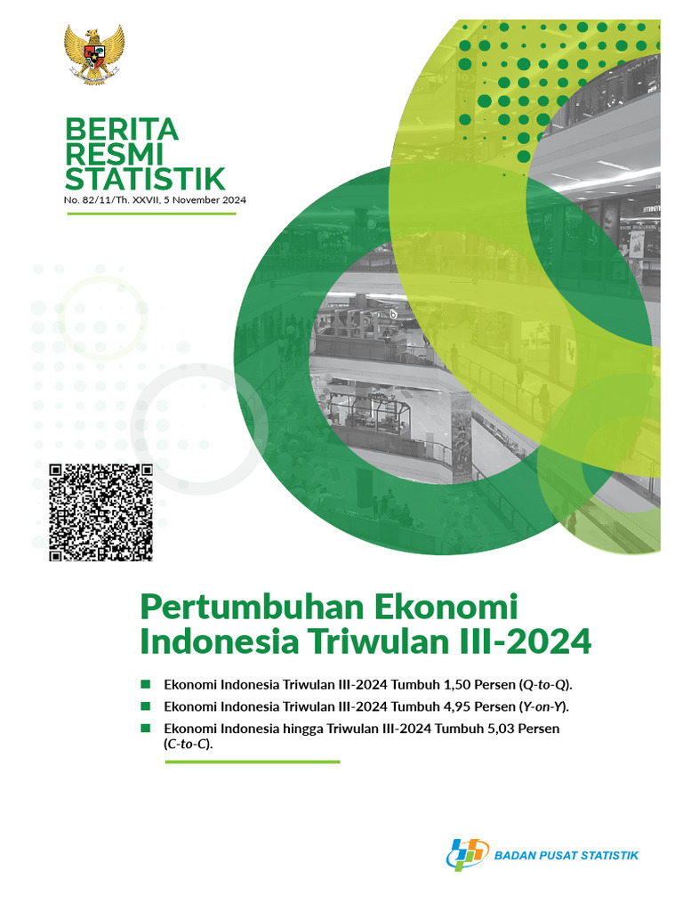 Pertumbuhan Ekonomi Indonesia Triwulan III-2024: No. 82/11/Th. XXVII, 5 November 2024 | PDF ...