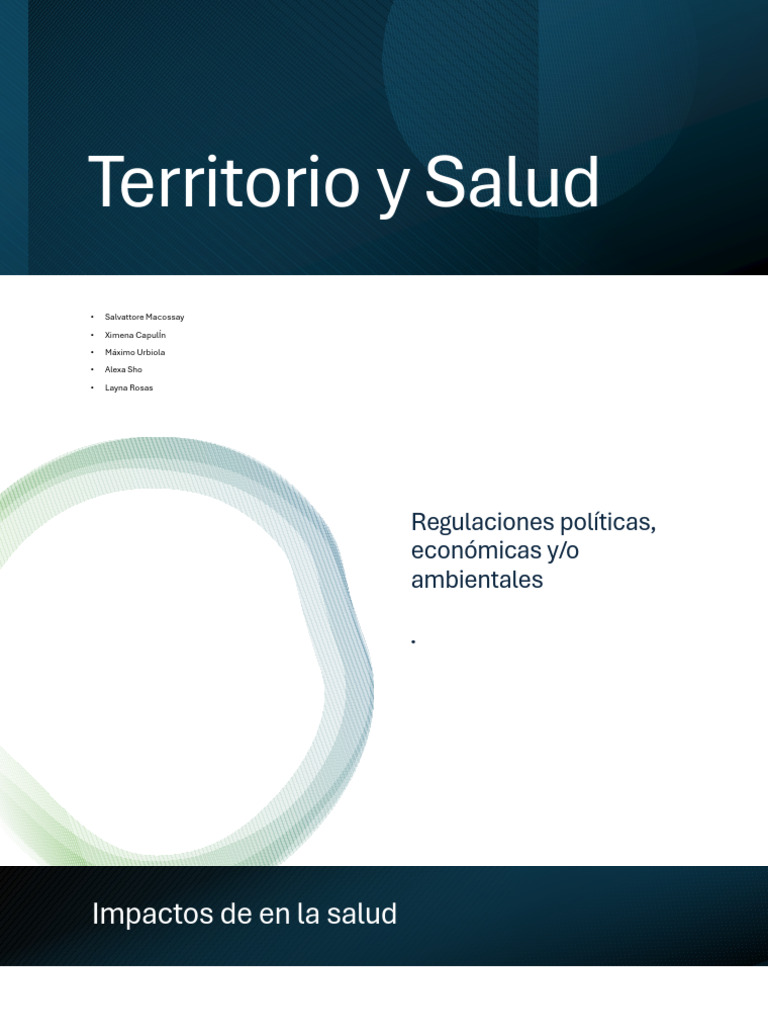 Presentacion Territorio y Salud | PDF | Ciencias sociales | Salud y bienestar