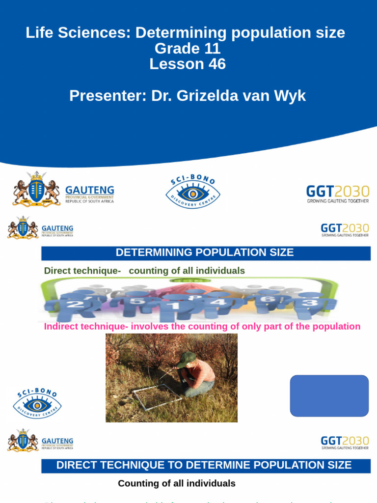 Life Sciences Gr.11 Lesson 46 Determining Population Size | PDF