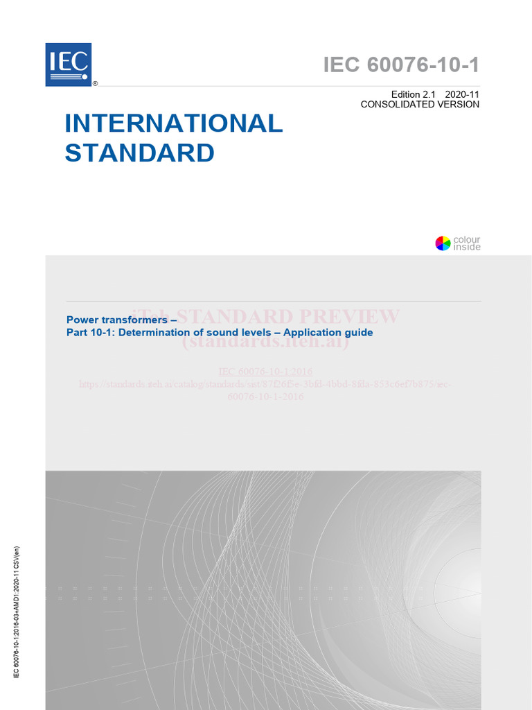 Iec 60076 10 1 2016 | PDF | Sound | Decibel