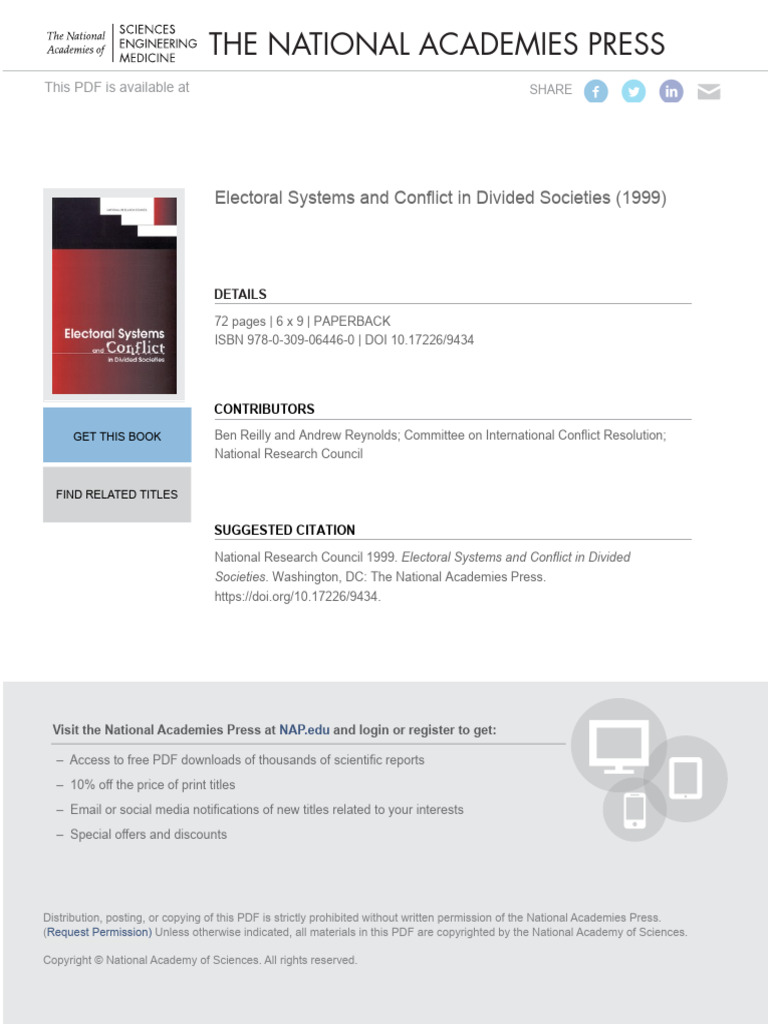 Electoral Systems and Conflict Analysis | PDF | Institution | Democracy