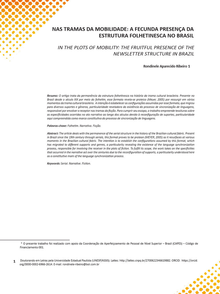 9066 Texto Do Artigo 35675 1-10-20241015 Revista Unitins | PDF | Narrativa