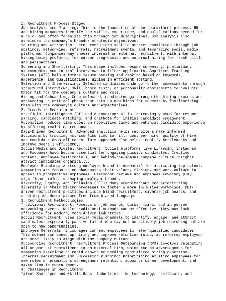 Recruitment Pdf Recruitment Employee Retention