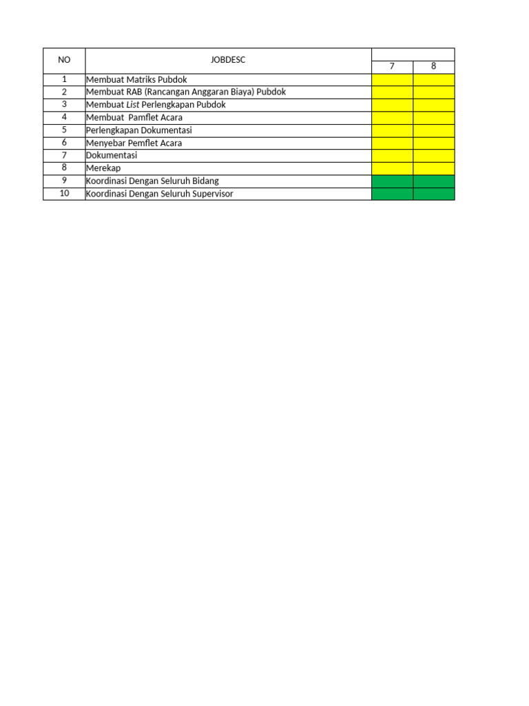 Matriks Pubdok Mini MSH 2024 | PDF | Seni | Komputer