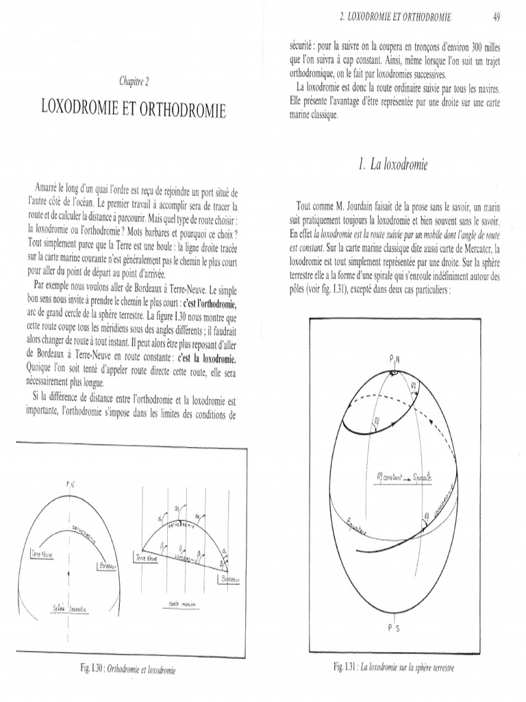 Loxodromie, Orthodromie & Marée | PDF