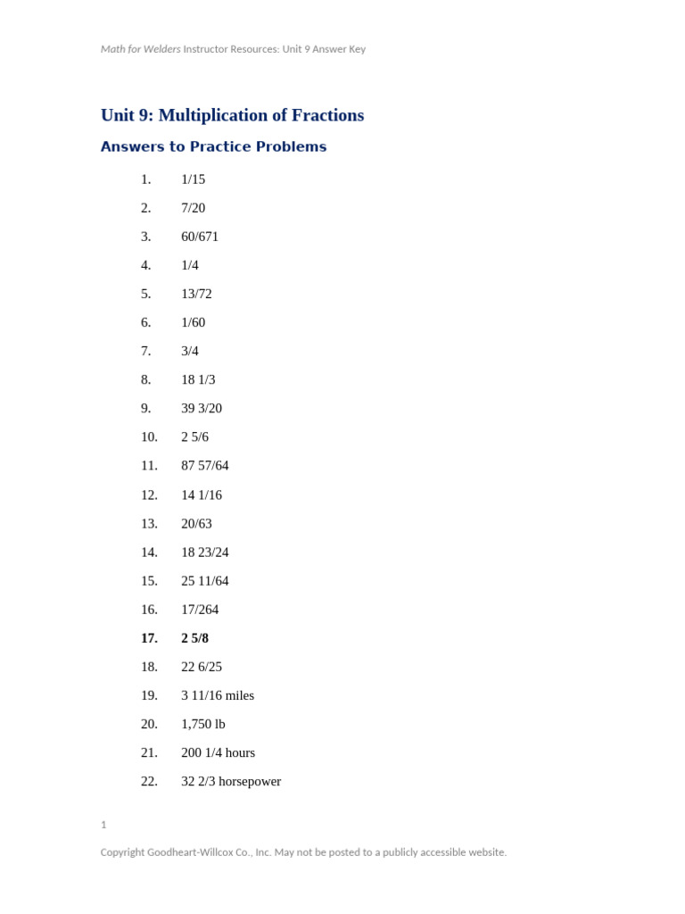Unit09 Answerkey | PDF