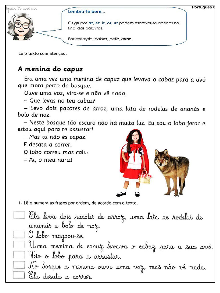 Atividade Az Ez Iz Oz Uz | PDF