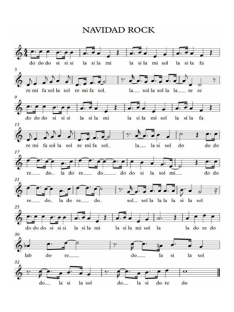 Navidad Rock Partitura | PDF