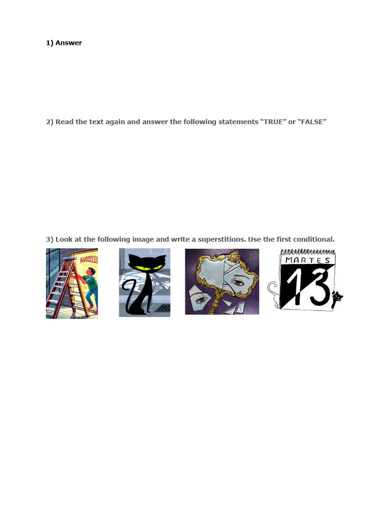 Superstitions Worksheet Iii | PDF | Social Science | Science & Mathematics