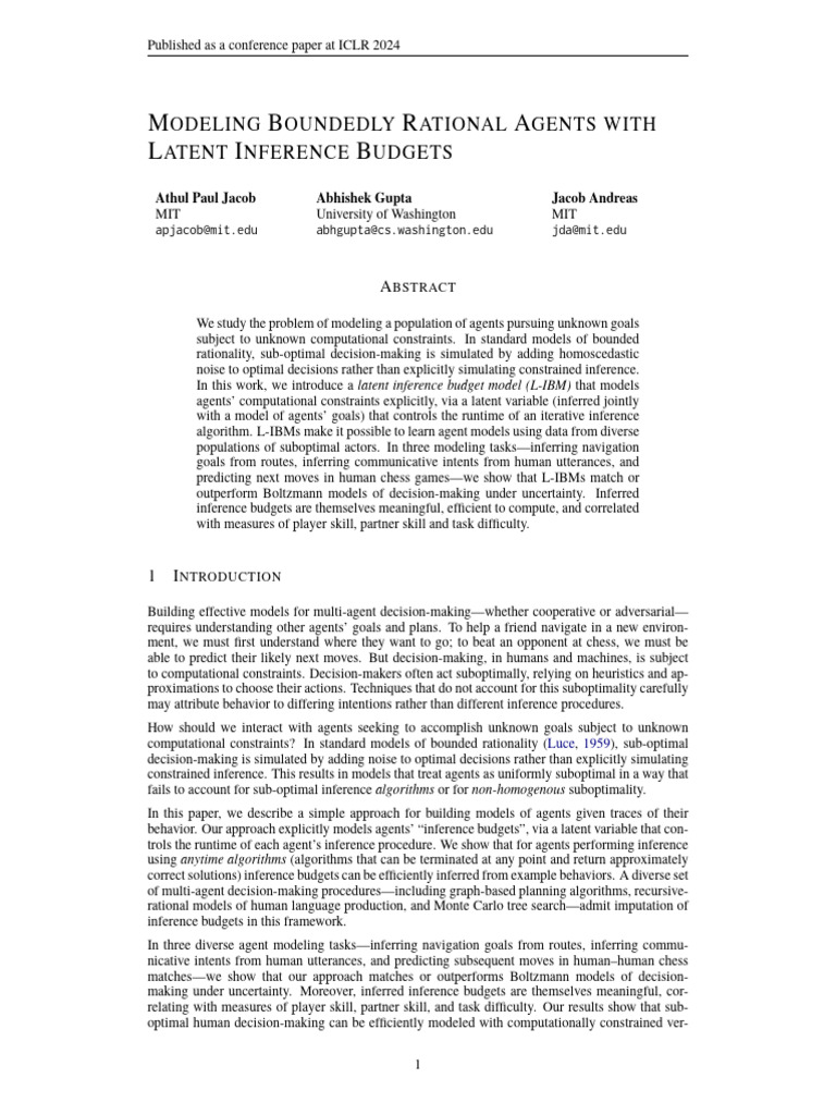 8185 Modeling Boundedly Ration | PDF | Statistical Inference | Decision ...