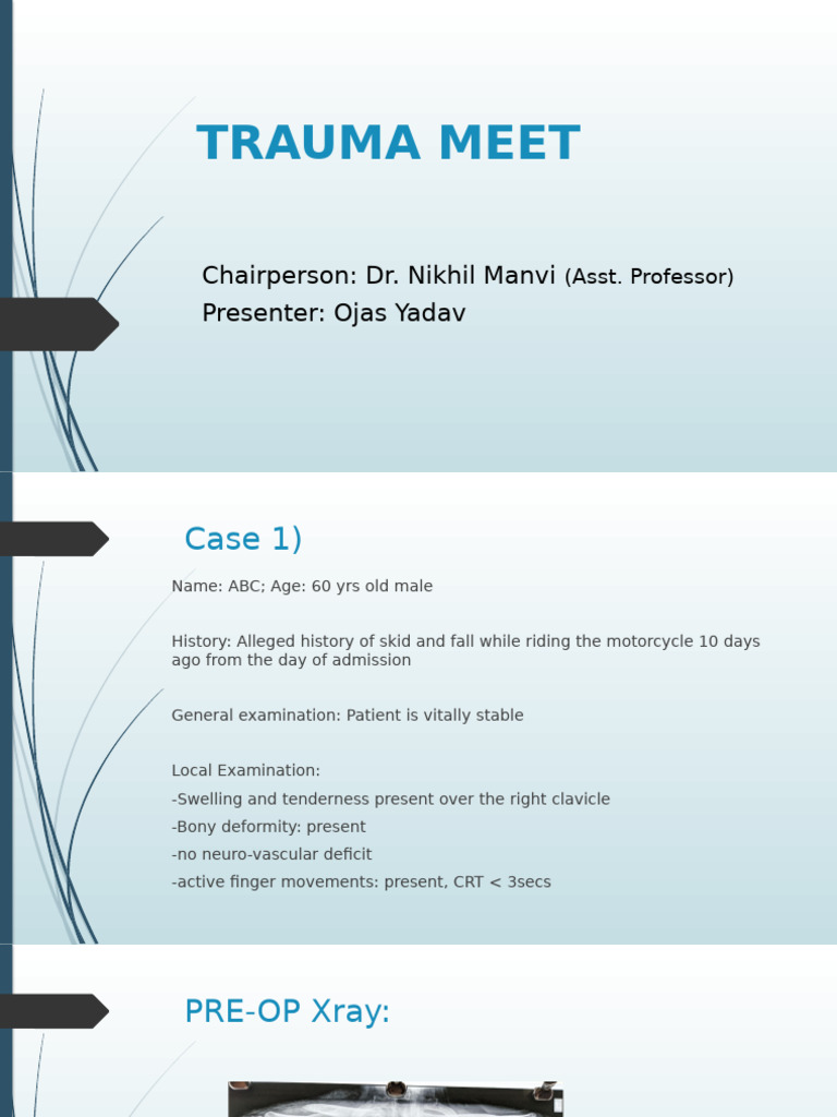 TRAUMA MEET On 4th December | PDF | Science & Mathematics
