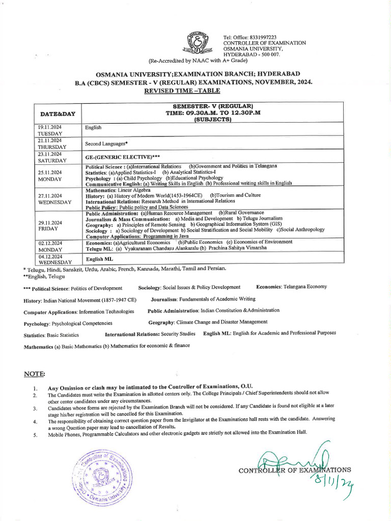 Exam Notifications | PDF