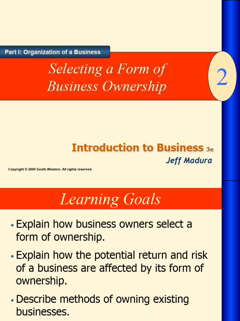 BUS 101 Chapter 5 | PDF | Limited Liability Company | Partnership