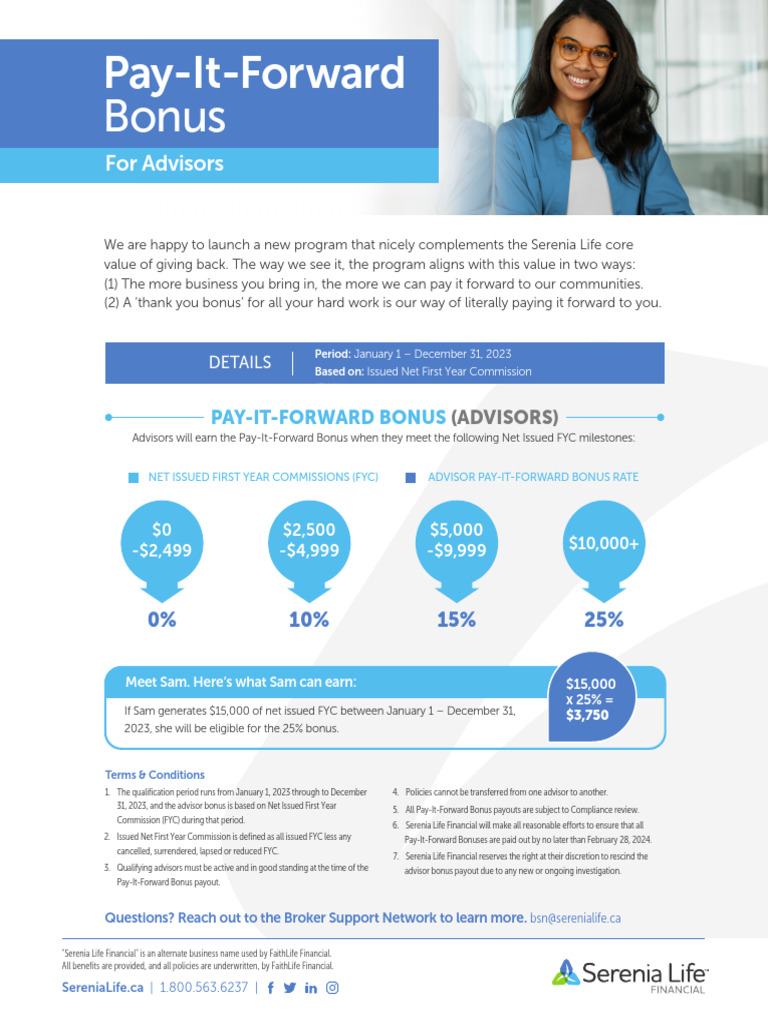 Serenia Life - Pay It Forward Bonus | PDF | Business | Finance & Money ...