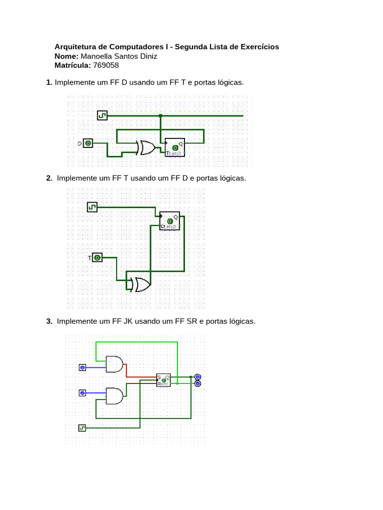 Segunda Lista de Exercicios | PDF | Computadores