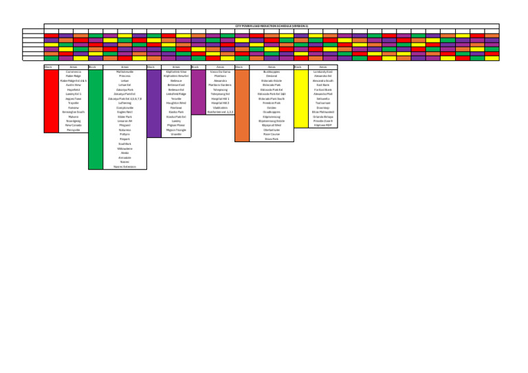 Load Reduction Schedule and Areas Version 2 (FINAL FINAL) | PDF