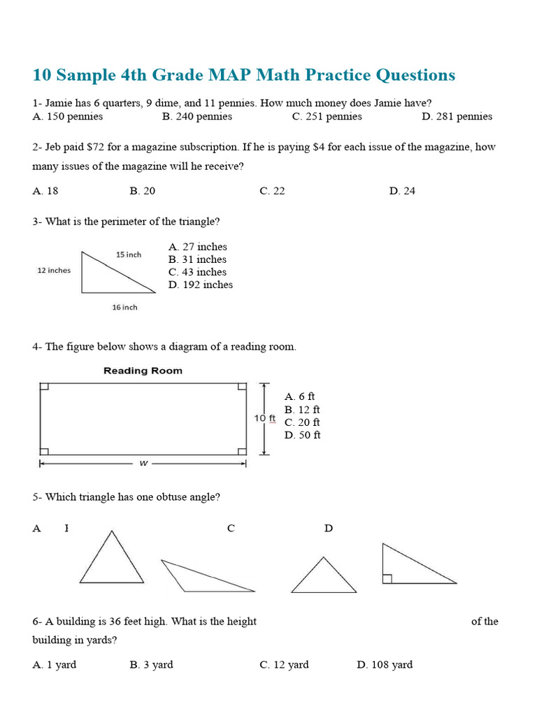 Math Practice | PDF | Yard | Triangle