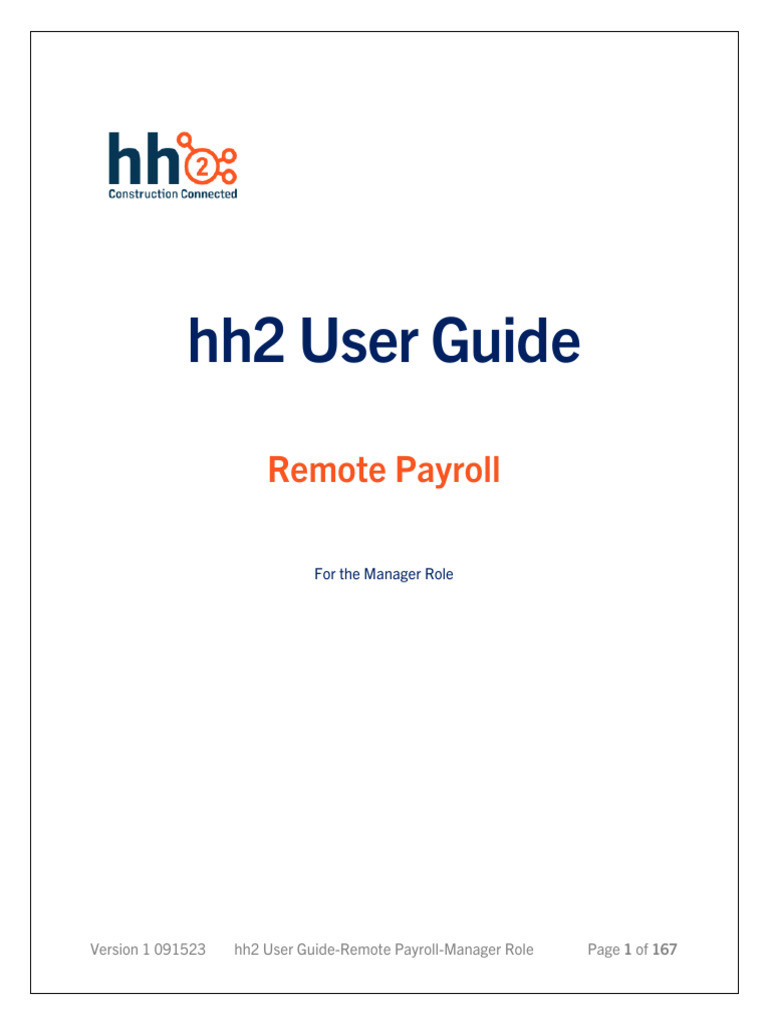 Manual de Uso HH2 | PDF | Icon (Computing) | Payroll