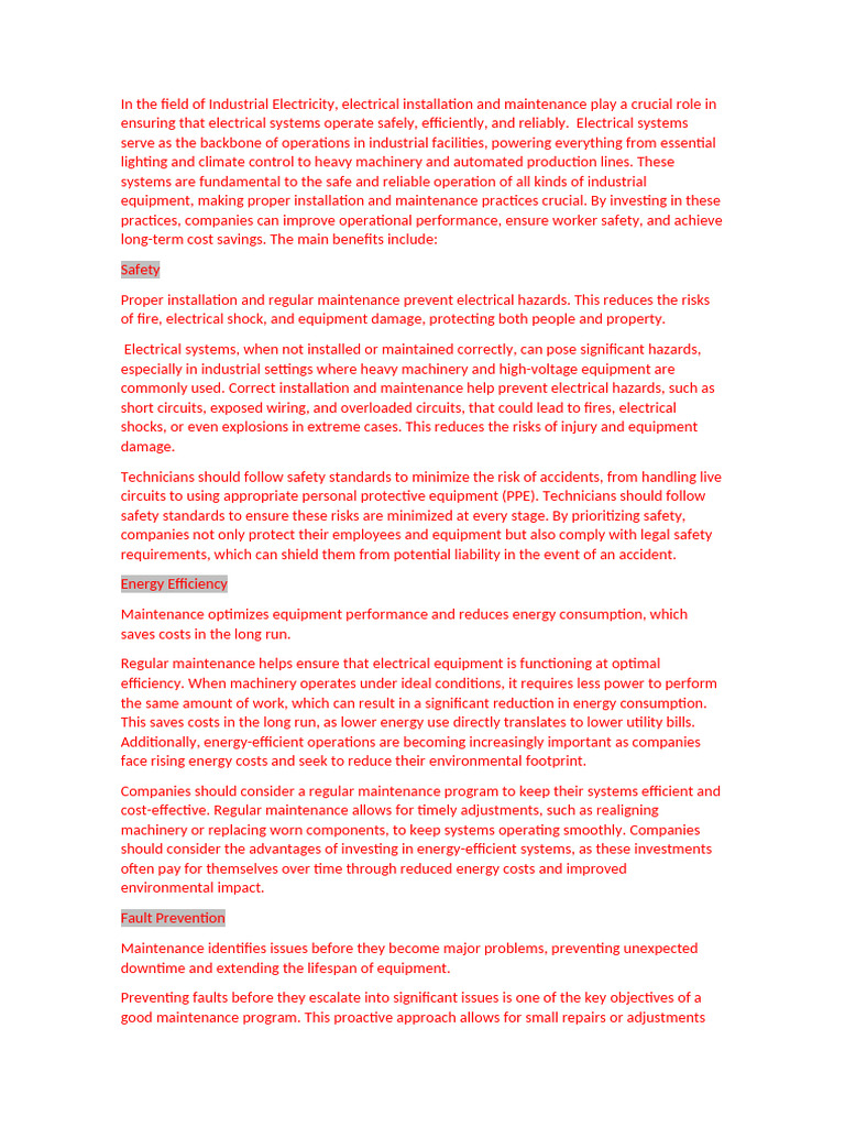 Proyecto Final Inglés Técnico Iv | PDF | Efficient Energy Use | Safety