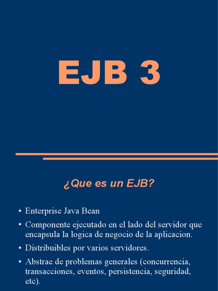 EJB3 | PDF | Java Enterprise Platform | Enterprise Java Beans