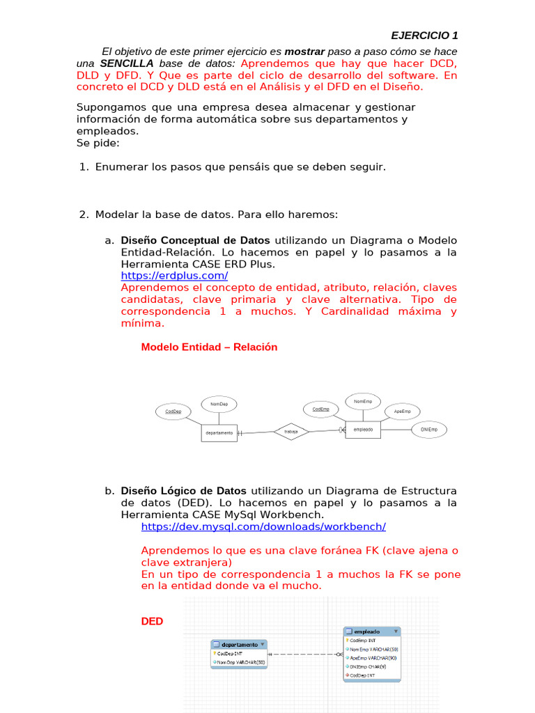 Ejercicio 1 | PDF | Bases de datos | SQL