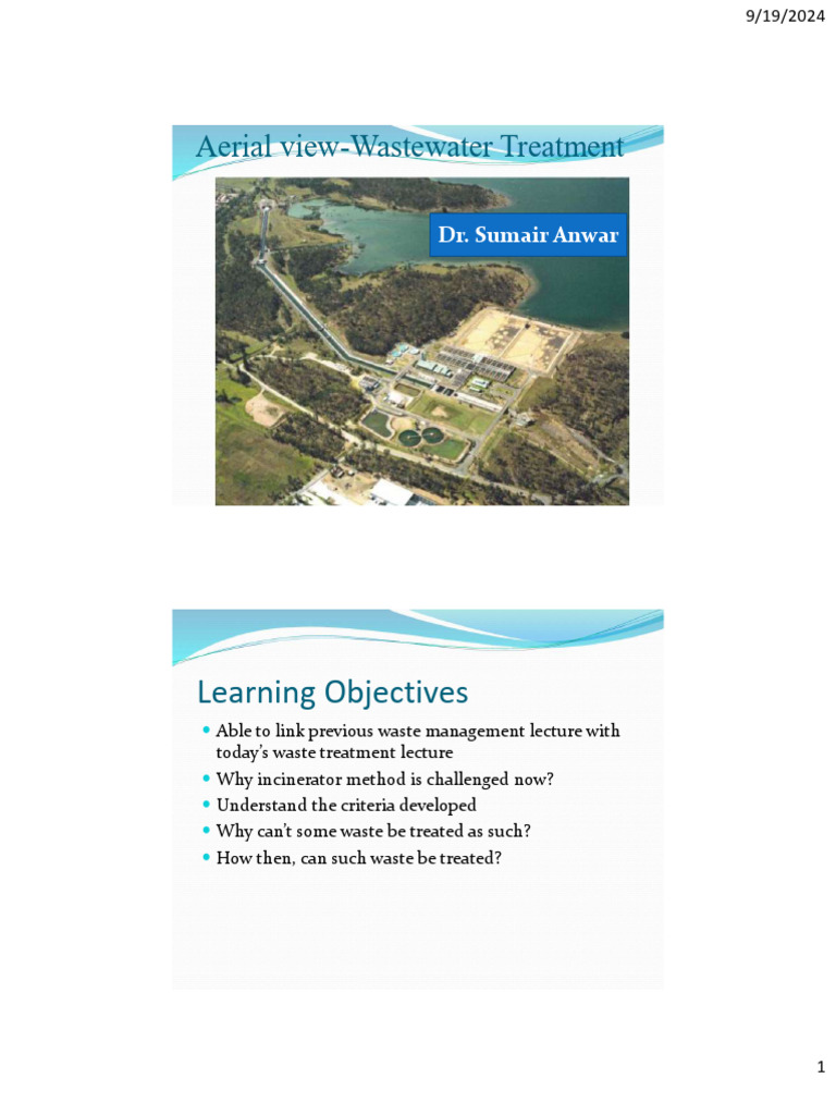 Treatment of Waste Water | PDF | Sewage Treatment | Waste