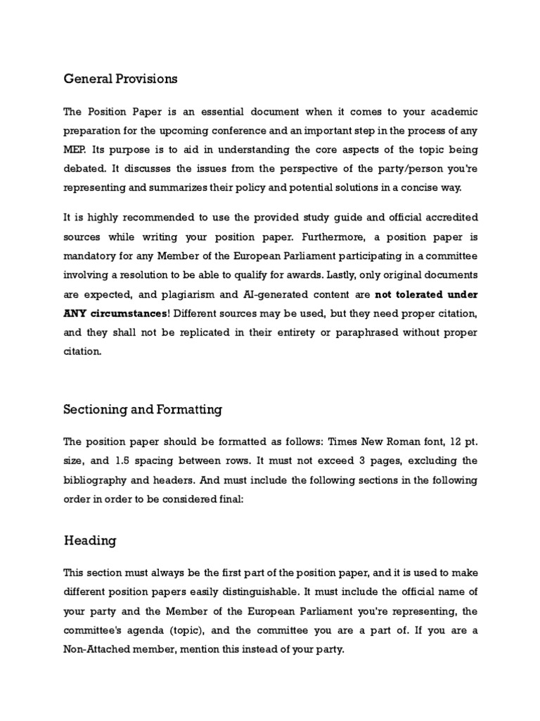 Position Paper Guidelines - IașiMEP 2024 2 | PDF | Citation | Human ...