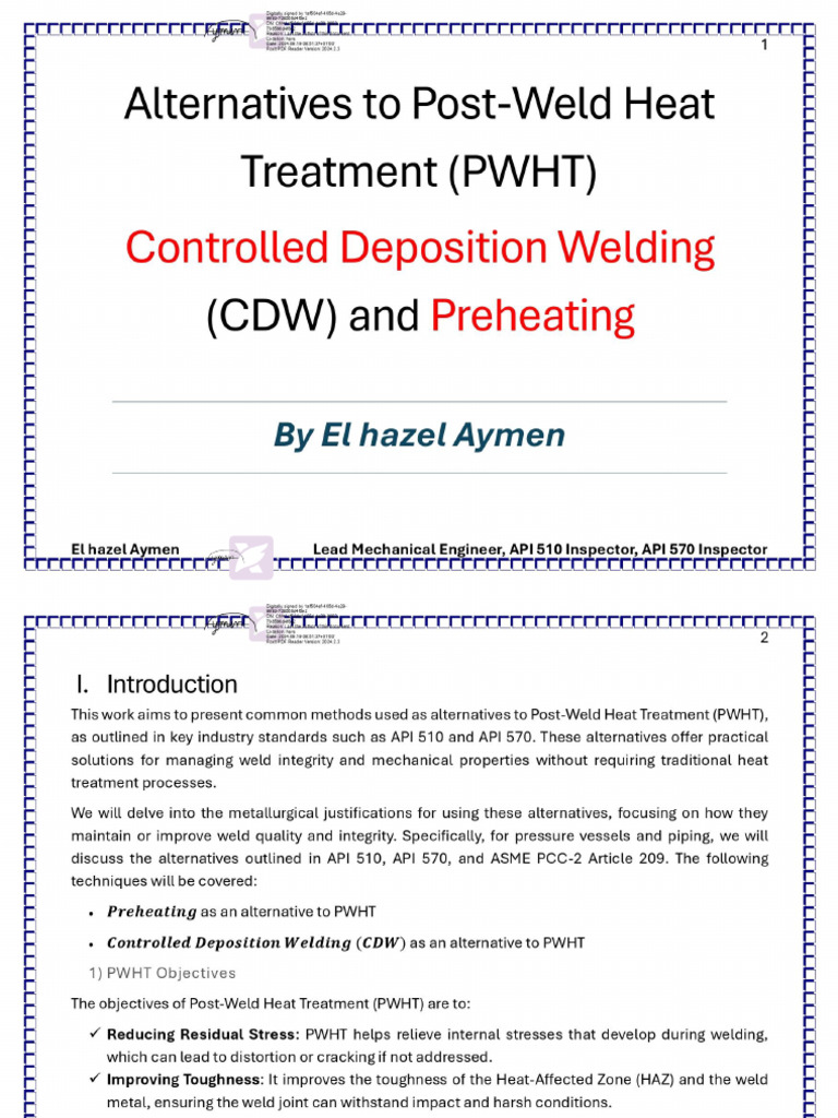Controlled Deposition Welding Overview | PDF | Information Technology ...