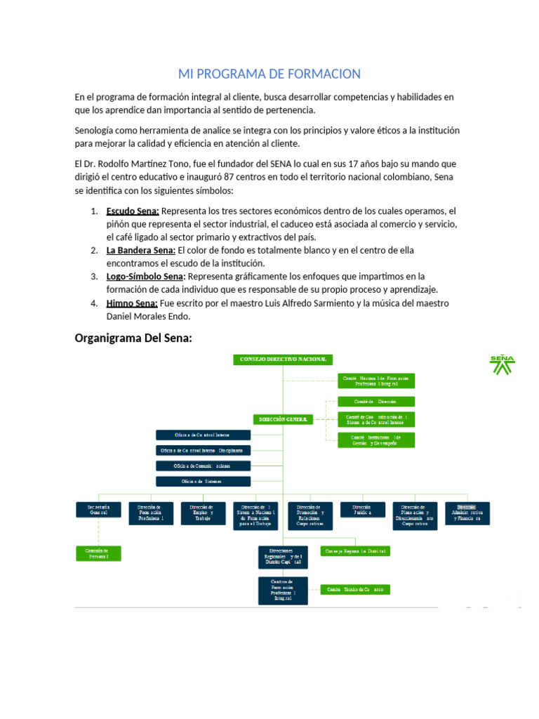 Mi Programa de Formacion Sena | PDF