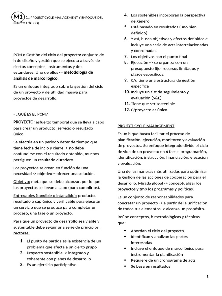 Resumen Dis de Proyecto | PDF | Planificación | Evaluación