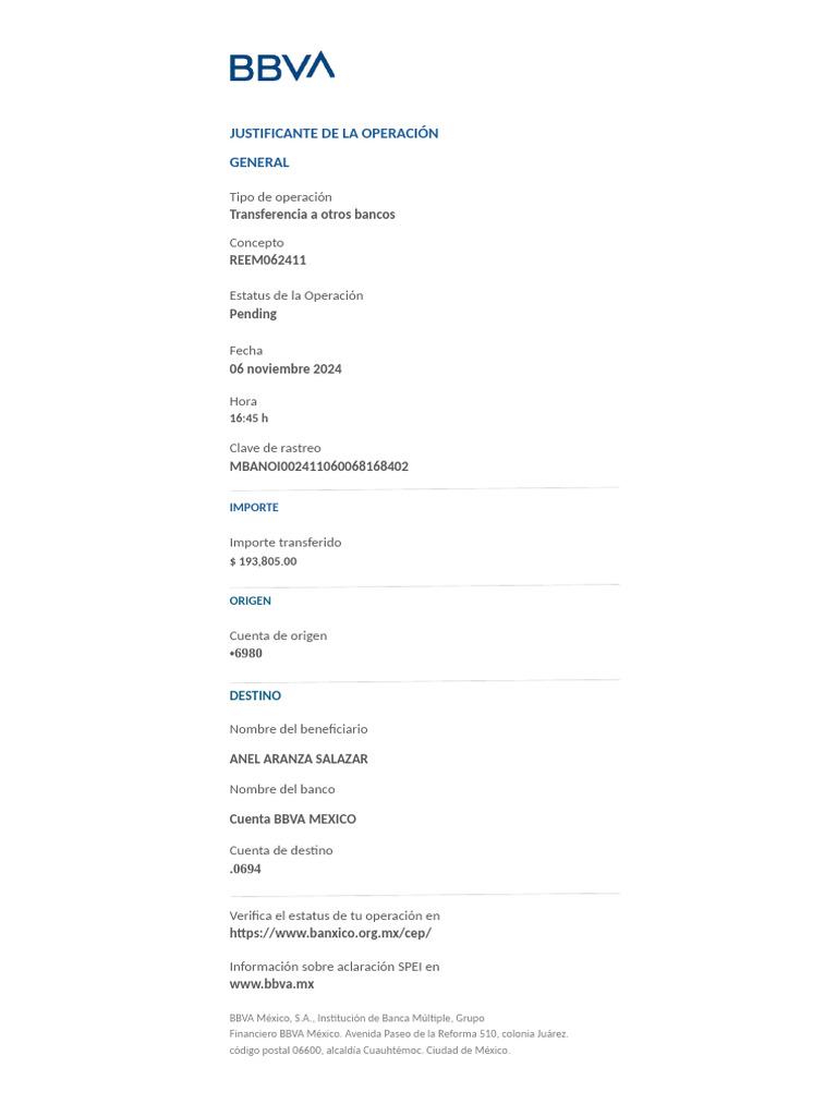 Comprobante - de - La - Transaccion EDITABLE | PDF