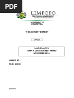 GRADE 7 MATHS 2025 Test 2 | PDF | Mathematics