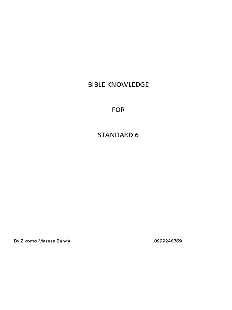 STD 6 Bible Knowledge | PDF | Ten Commandments | Lazarus Of Bethany