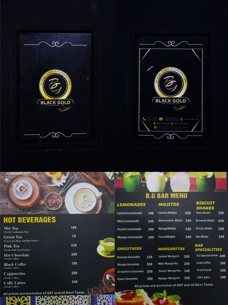 Black Gold Menu | PDF