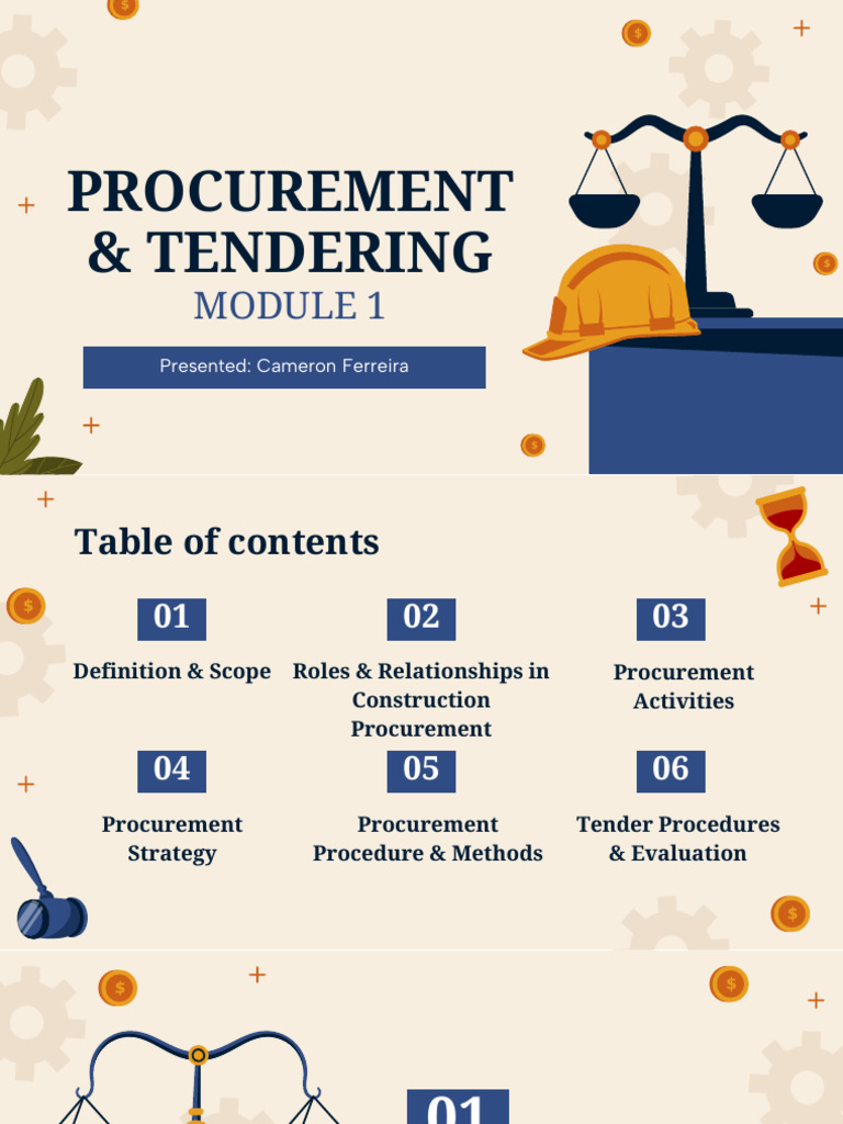 Module 1 - Procurement and Tendering | PDF | Procurement | Risk