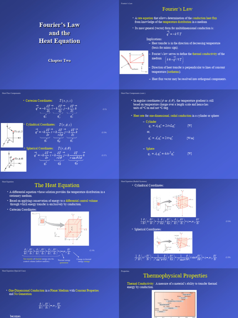 Understanding Fourier's Law and Heat Equation | PDF | Thermal ...