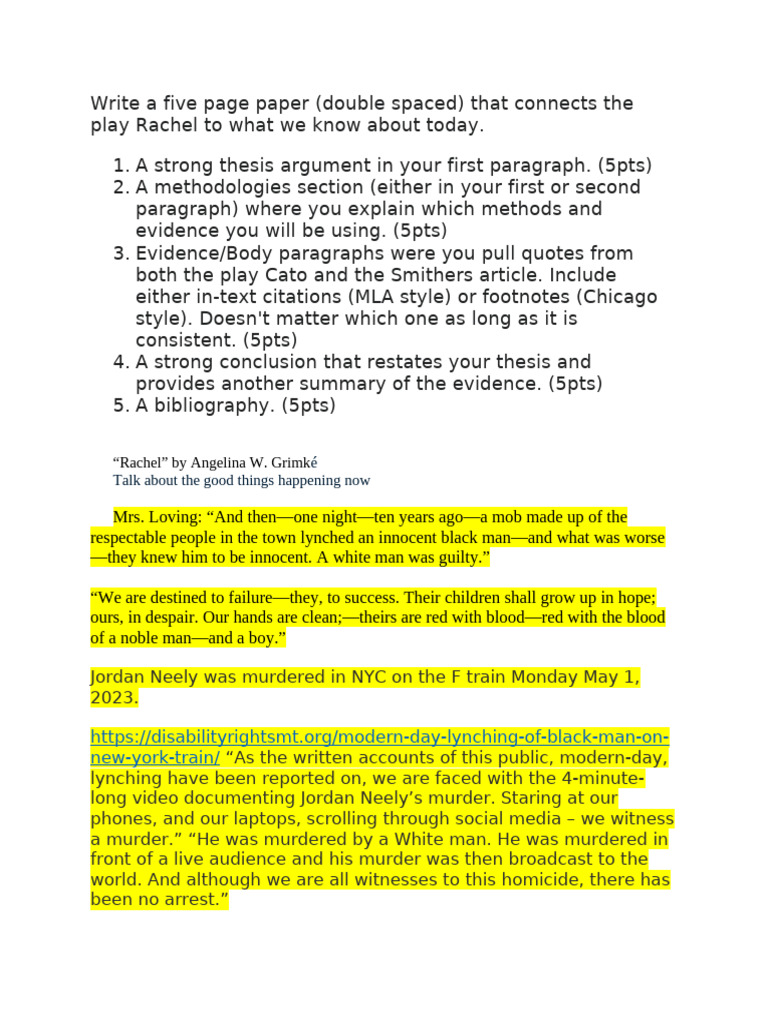 Rachel Paper Connecting To Today Quotes | PDF