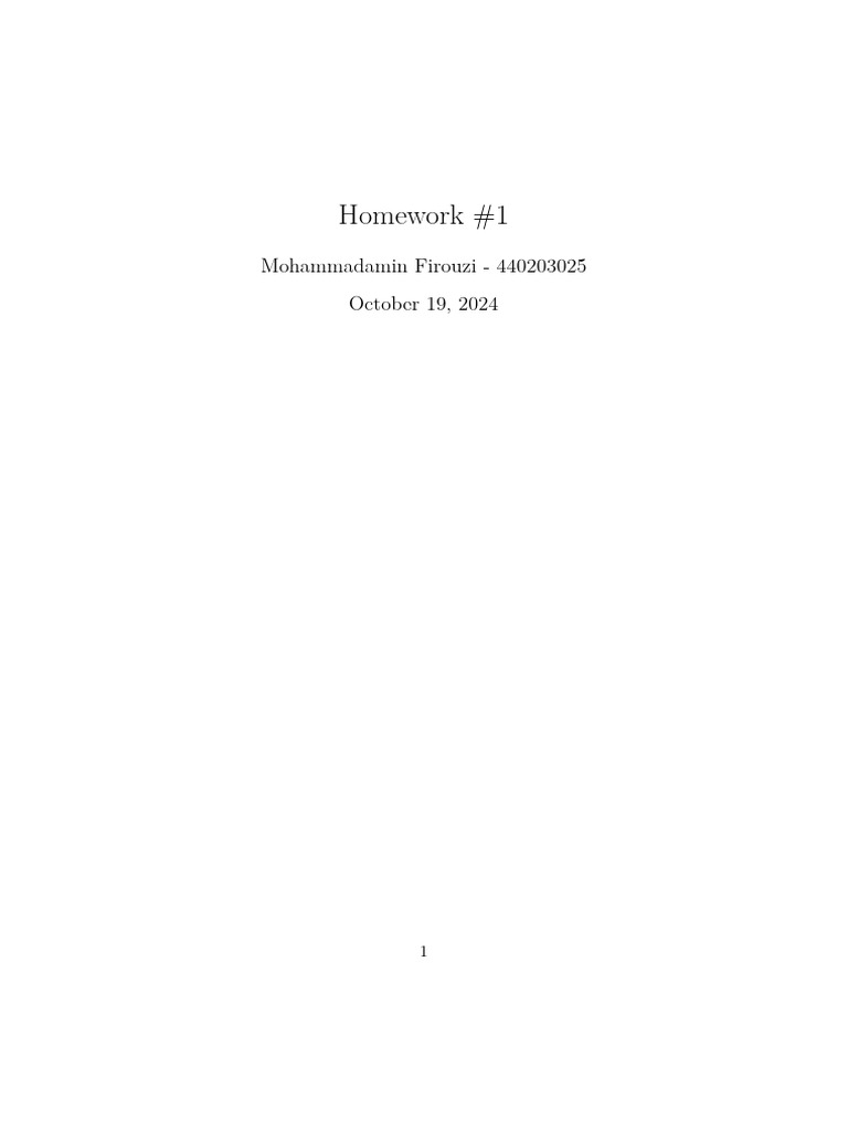 Math HW1 | PDF