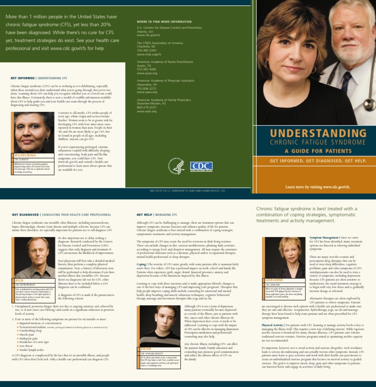 Understanding CFS | PDF | Chronic Fatigue Syndrome | Major Depressive ...