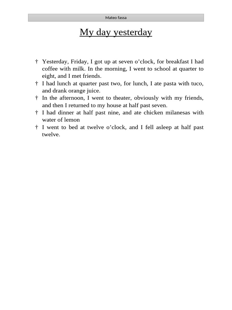 My Friday Routine Recap | PDF