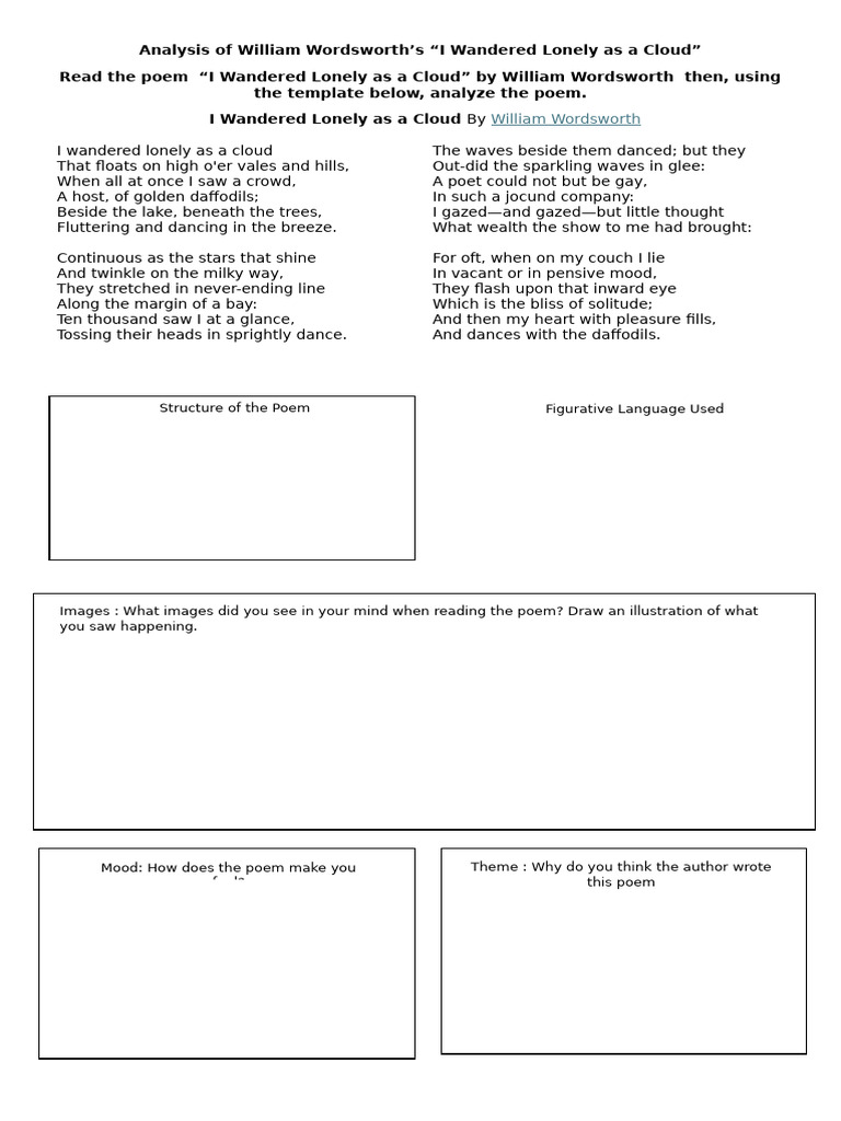 Analysis of William Wordsworth - European Lit | PDF | Poetry
