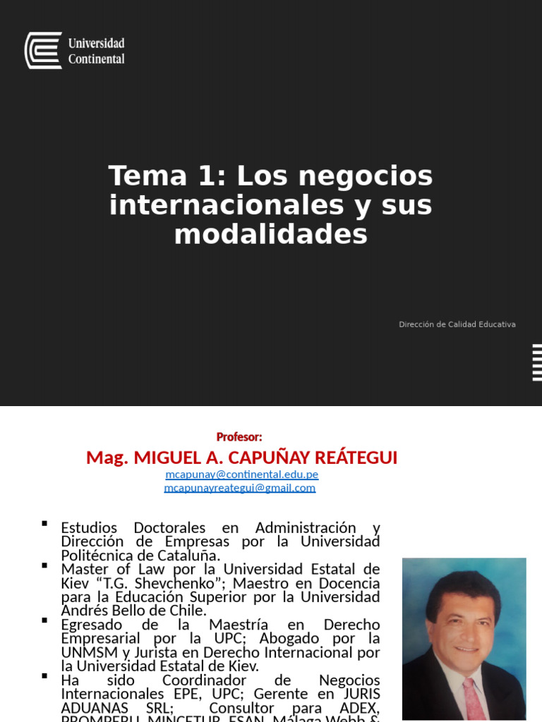 Semana 01 LOS NEGOCIOS INTERNACIONALES Y SUS MODALIDADES | PDF | Business | El comercio ...