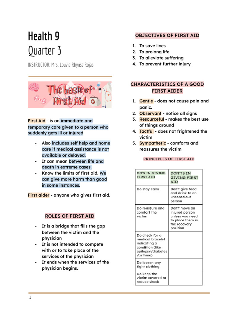 Health notes | PDF | Clinical Medicine | Medical Specialties