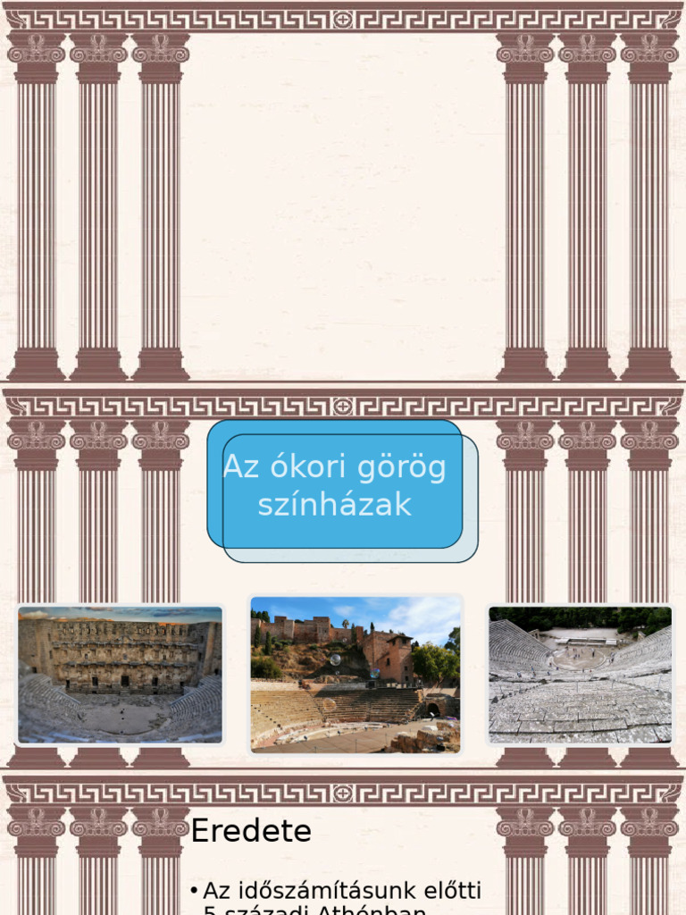 Az Ókori Görög Színházak | PDF