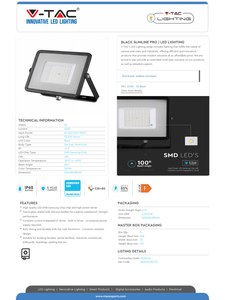 Black Slimline Pro - Led Lighting | PDF | Materials | Building Engineering