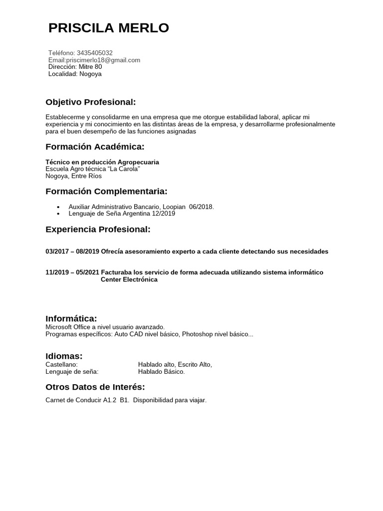 Curriculum Vitae Combinado | PDF | Crecimiento personal y profesional | Negocios