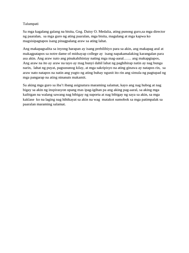 Talumpati | PDF